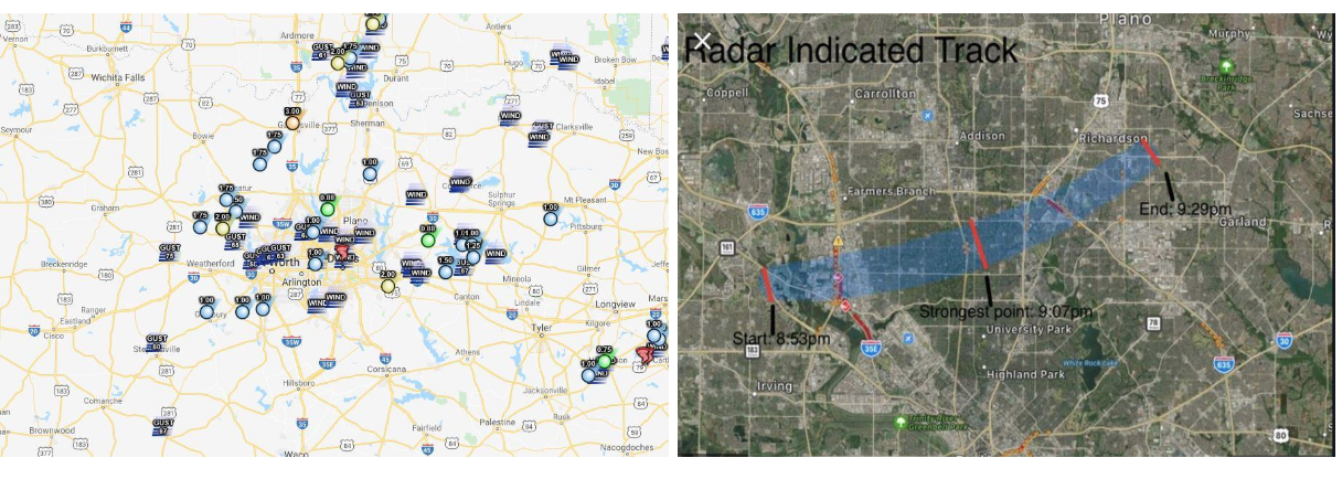 Late Season Tornado Rips Through Dallas - AnythingWeather